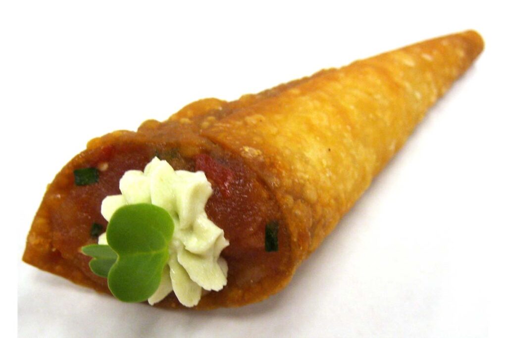 Ahi Tartare Spring Roll Cone – Azoria Foods